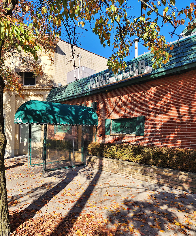 Fall leaves frame the Pine Club perfectly – a timeless steakhouse where memories are made one ribeye at a time.