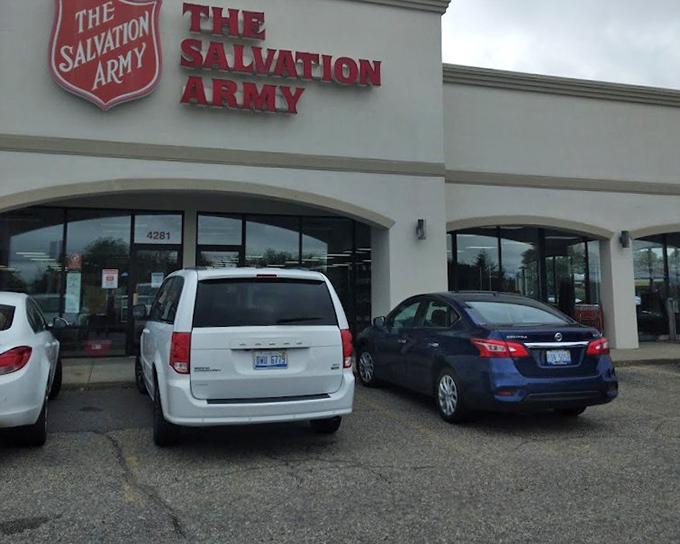 No frills, just fantastic finds at this Kentwood Salvation Army location. The simple exterior hides a world of possibilities inside.