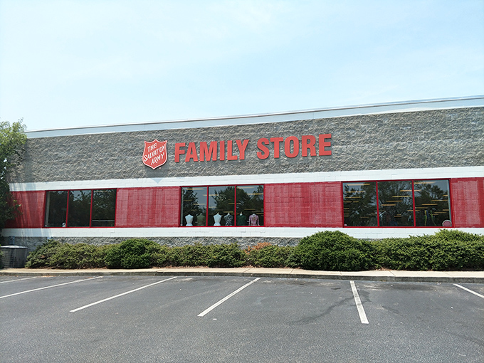 Clean lines and bright colors make this Salvation Army location look more like a boutique than a bargain hunter's paradise.