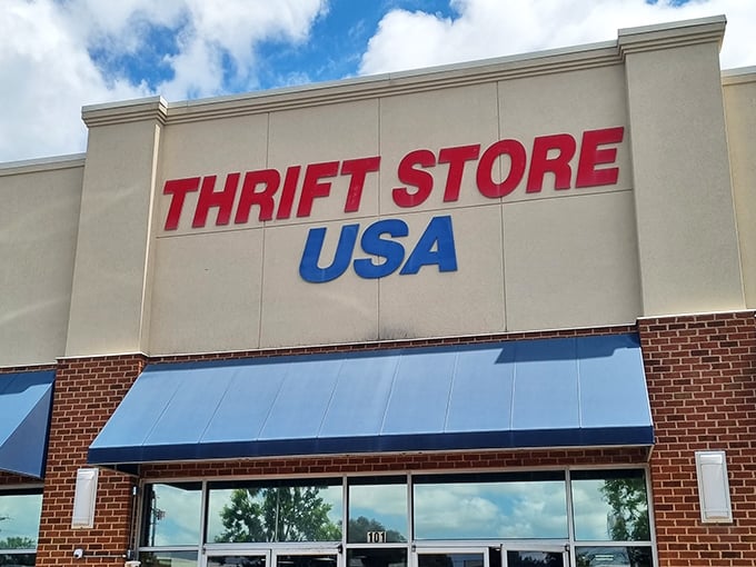 The bright blue awnings welcome bargain hunters like a beacon. It's retail therapy without the "retail" prices!
