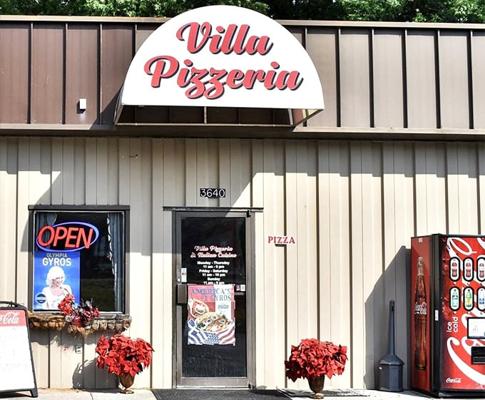 Villa Pizzeria's humble facade hides pizza magic that would make your Italian grandmother weep tears of pure joy.