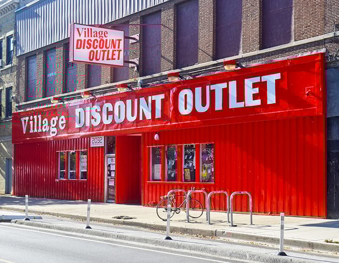The iconic red storefront has become a Chicago landmark for serious thrift store treasure hunters everywhere.