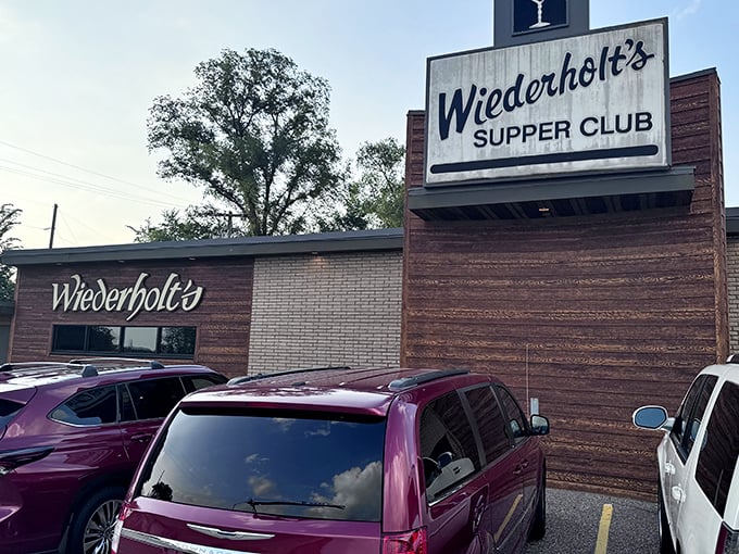 Old-school supper club vibes radiate from Wiederholt's exterior. Inside those doors, prime rib traditions continue to thrive.