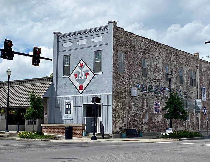 This historic building proudly displays Albertville's heritage with its vintage signage. Where the past meets present without charging admission.