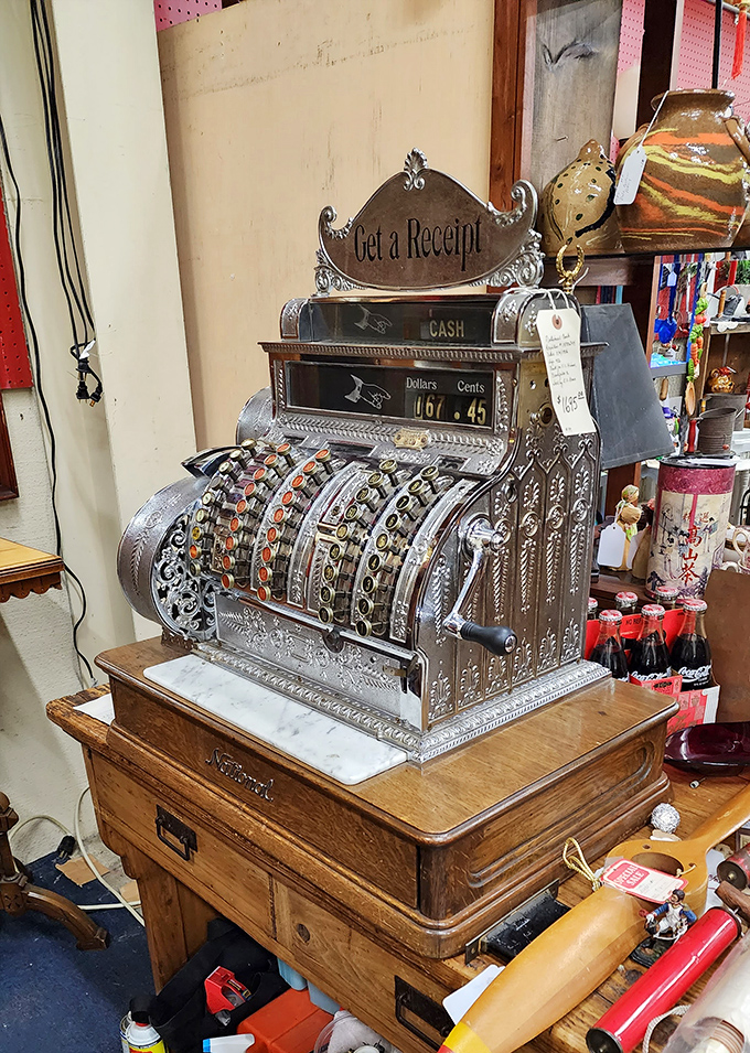 Before digital payments and Apple Pay, this magnificent beast of brass and ingenuity kept businesses running with mechanical precision.