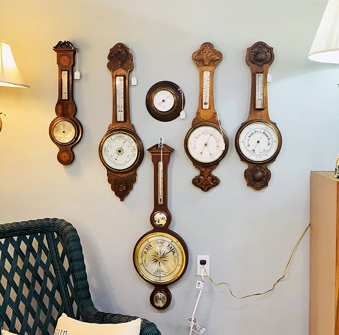 These antique barometers and clocks once predicted weather and measured time for generations who never dreamed of smartphone apps.