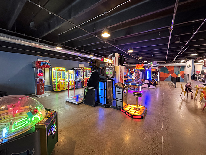 Arcadia's neon-lit arcade games offer retro entertainment that bridges generations &ndash; where both grandkids and grandparents can bond over high scores.