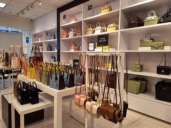 Handbag heaven where designer dreams meet outlet reality &ndash; your shoulder never looked so stylish.