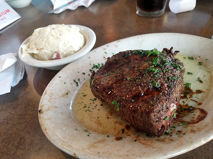This perfectly seared baseball cut sirloin proves that sometimes the best things come in beautifully charred packages.