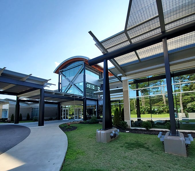 The modern Batesville Community Center proves retirement doesn't mean outdated amenities. Sleek architecture and thoughtful design where Medicare-eligible knees are still welcome to jog.