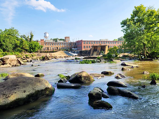Battle Park's rocky outcroppings and rushing waters create nature's symphony – no ticket required for this daily performance.