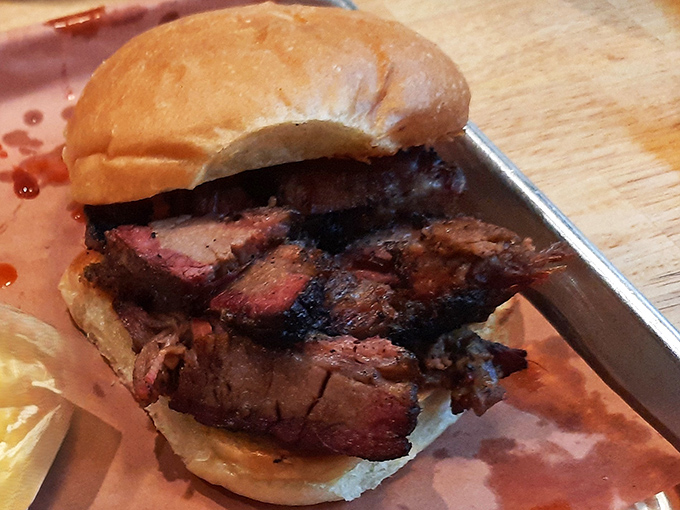 Brisket so tender it barely needs teeth. This sandwich isn't just a meal&mdash;it's a religious experience with bread.