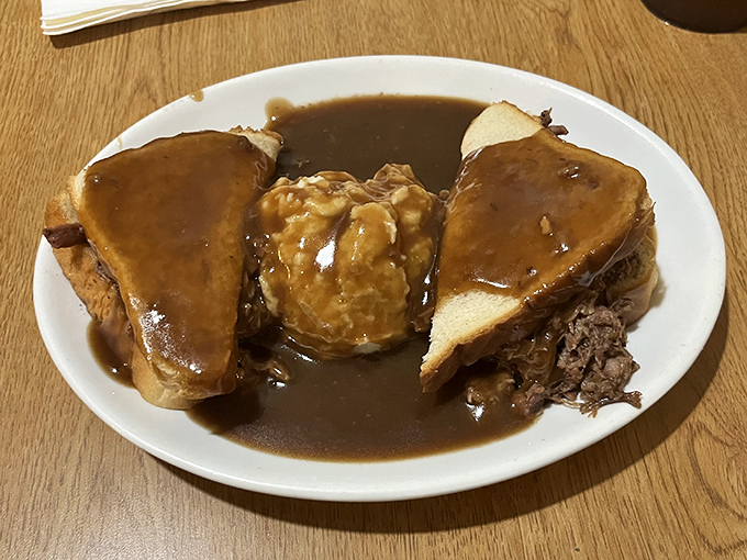 When comfort food hits just right, gravy becomes the universal language of deliciousness that transcends all dietary intentions.
