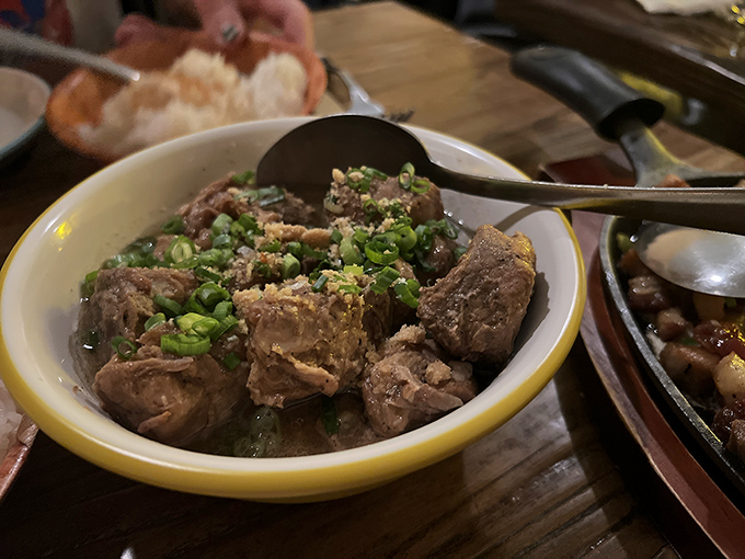 Tender chunks of meat swimming in savory broth, topped with fresh scallions&mdash;comfort food that speaks the universal language of "everything's gonna be alright."