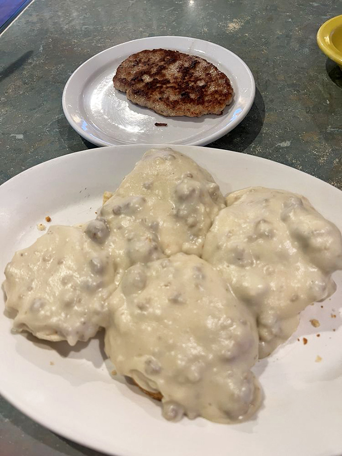 Biscuits and gravy: the breakfast equivalent of a warm hug from your favorite aunt who doesn't care about your cholesterol levels.