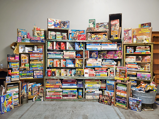 Board game heaven! Before PlayStation, these boxes contained universes of adventure, strategy, and the occasional family feud over Monopoly rules.