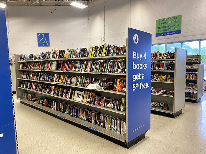 Buy 4 books, get a 5th free&mdash;a bibliophile's dream come true. Yesterday's bestsellers at prices that make Amazon weep.