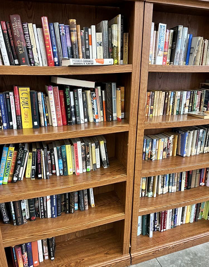 Bibliophiles beware: you might come for a sweater but leave with an armload of literary treasures spanning every genre imaginable. Resistance is futile.