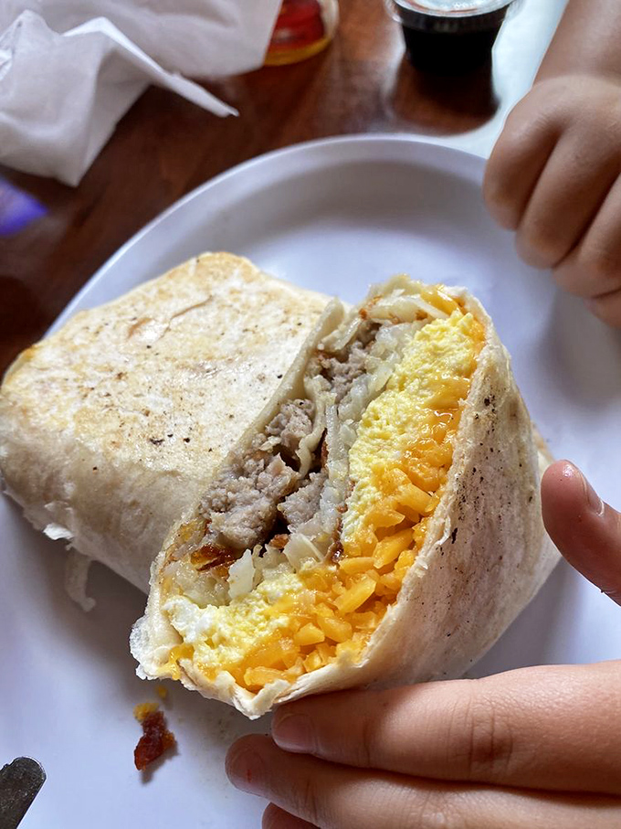 This breakfast burrito doesn't just break your fast&mdash;it demolishes hunger with a perfect ratio of eggs, cheese, and savory fillings wrapped in tortilla perfection.