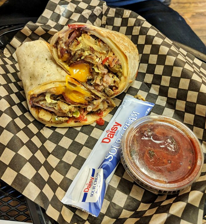 Breakfast burritos here don't mess around—stuffed with eggs, meat, and cheese, they're the morning equivalent of a bear hug from your favorite uncle.