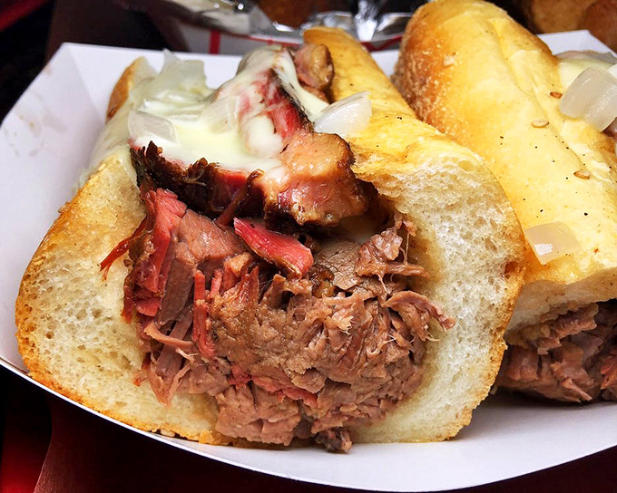 The brisket cheesesteak represents Philadelphia's greatest culinary collaboration since Ben Franklin met a potato. Smoky meat meets melty cheese in perfect harmony.