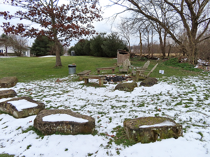 Winter transforms this gathering spot into a contemplative scene worthy of a Robert Frost poem &ndash; just add hot chocolate and good conversation.
