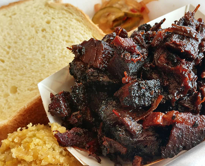 Burnt ends: where barbecue crosses the line from food to religious experience. These glistening morsels are what meat dreams are made of.