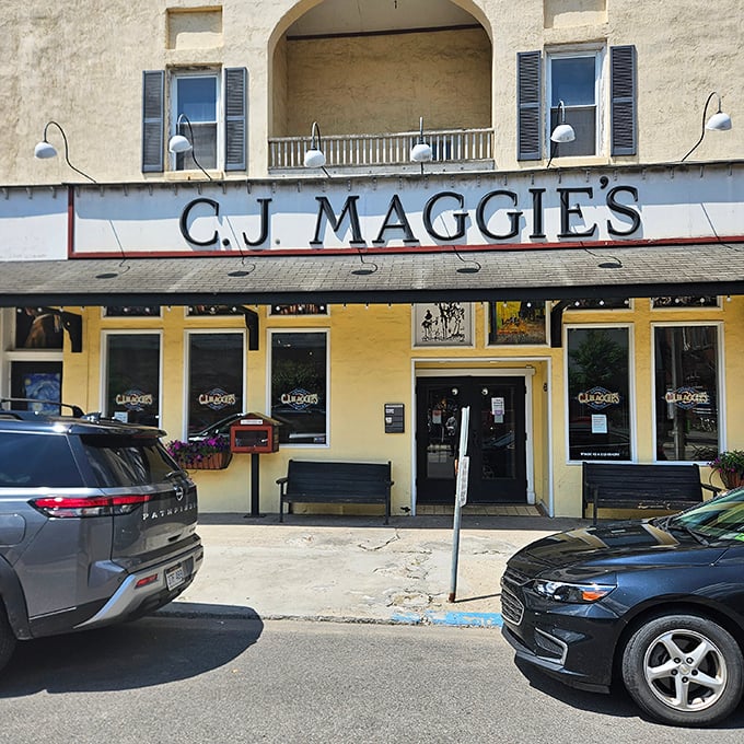 CJ Maggie's sits pretty in a building that's seen more history than most textbooks could cover.