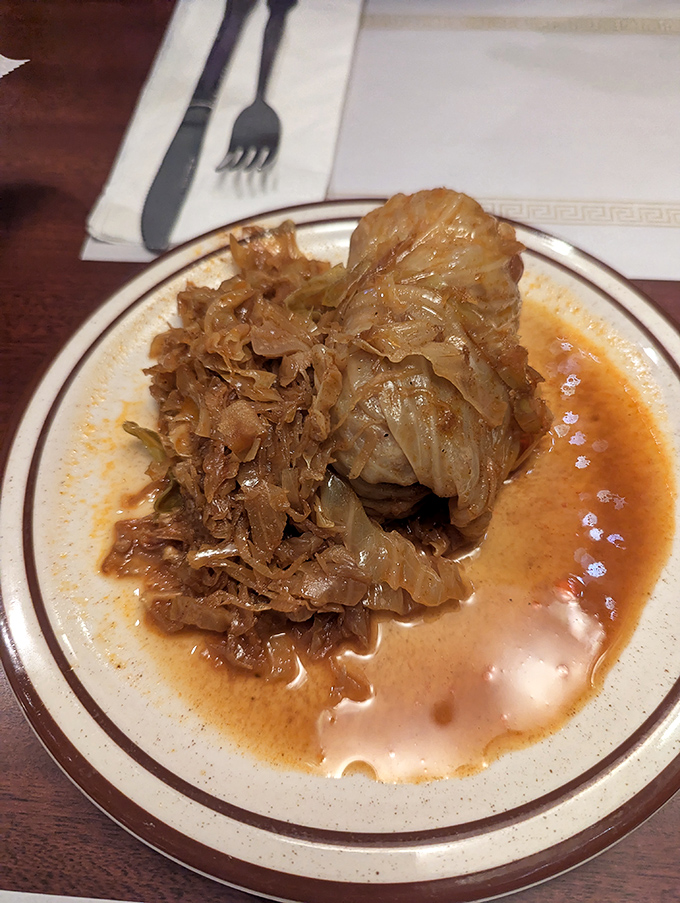 Cabbage rolls swimming in savory broth&mdash;the kind of dish your grandmother would approve of, if your grandmother was a culinary genius.
