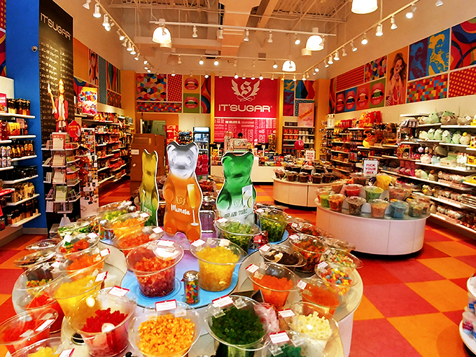 It'Sugar candy store: where diets go to die and inner children come alive. Those colorful gummy bears are practically begging to jump into your shopping bag.
