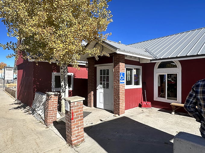 This charming red building isn't just serving coffee&mdash;it's offering a moment of pause in a world that rarely slows down for anyone.
