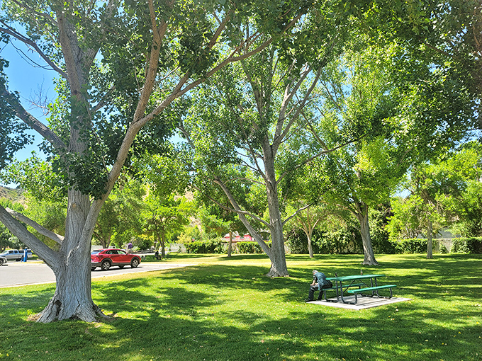 Shaded by towering trees, Pocatello's parks provide peaceful retreats where retirement dollars stretch as far as the afternoon shadows.