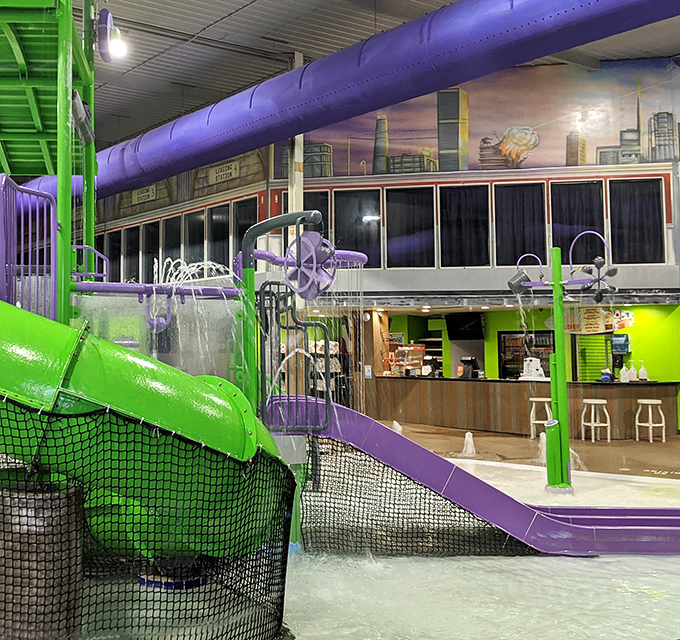 Chaos Water Park lives up to its name with twisting slides and splashing adventures&mdash;retirement's version of a stock market thrill without the downside risk.