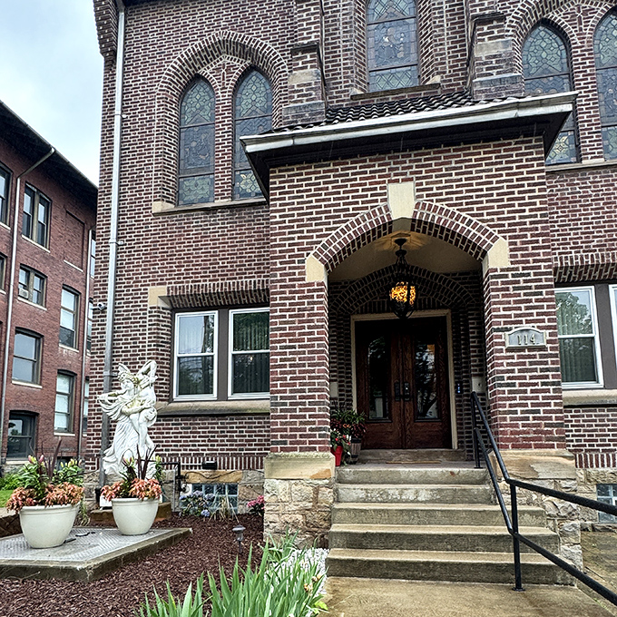 With its stunning brick architecture and stained glass windows, this historic church building adds character to Connellsville's architectural landscape.