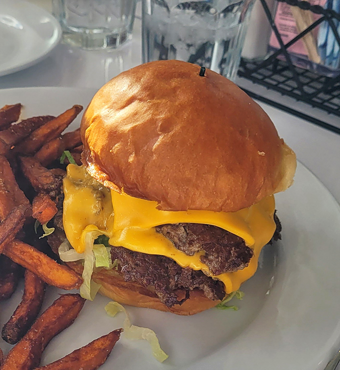 This isn't just a cheeseburger&mdash;it's a monument to simplicity done right. The kind of burger that makes you question why anyone needed to add truffle oil to anything.