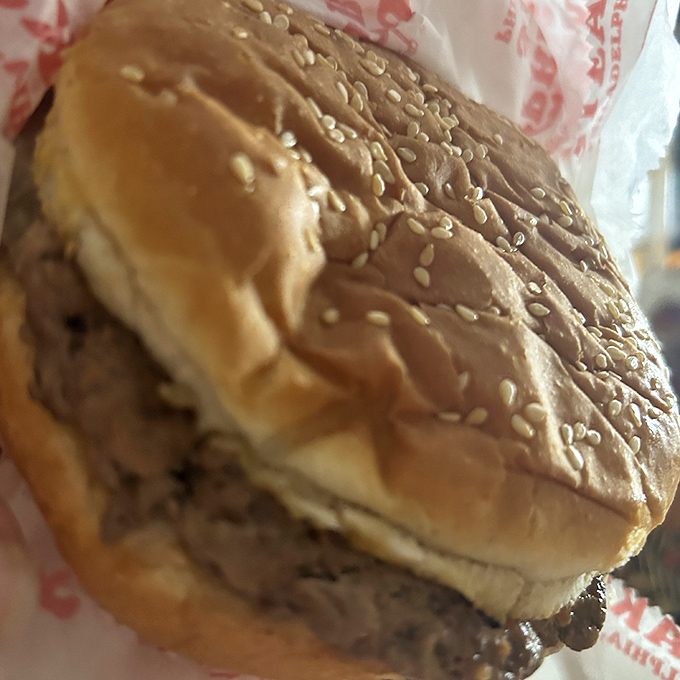 The humble cheeseburger gets the royal treatment too. That sesame-seeded throne holding court for a perfectly grilled patty.
