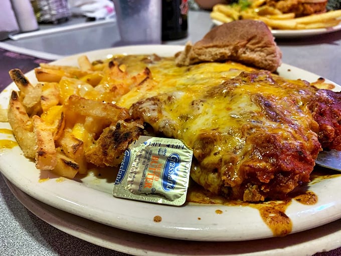 Chicken fried steak that could make your cardiologist wince but your soul sing, smothered in gravy that demands to be sopped up.