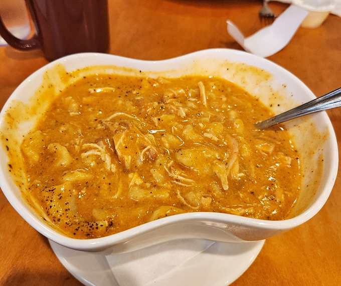 This chicken paprikash soup isn't just a meal—it's Cleveland's Eastern European heritage ladled into a bowl that warms you from the inside out.