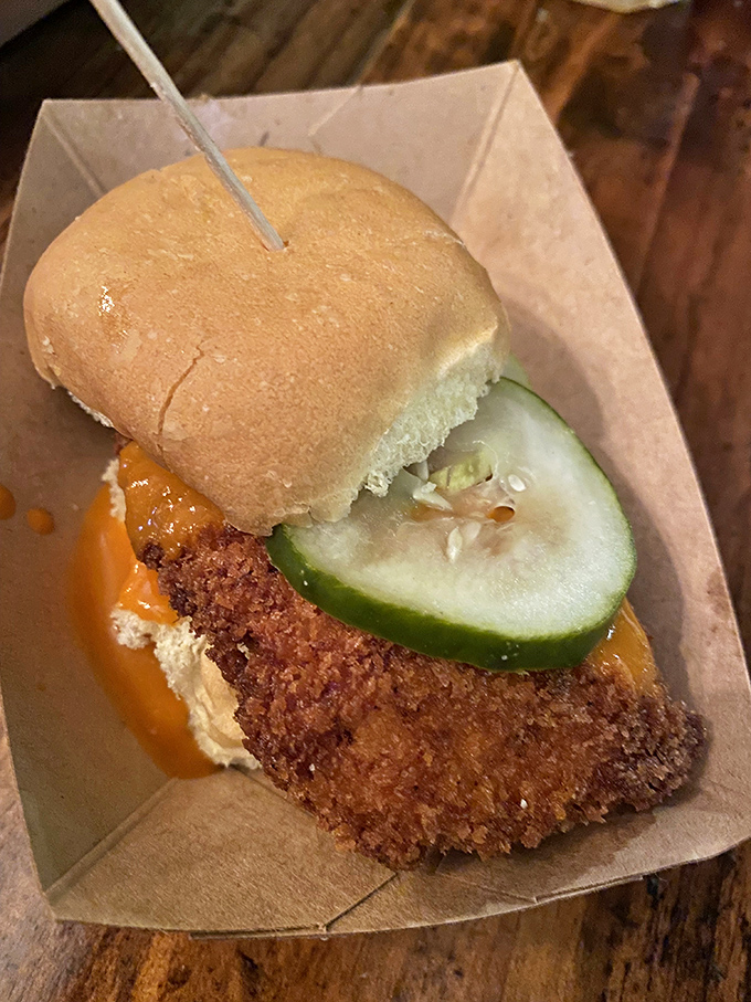 That crispy-coated beauty with cucumber proves that sometimes the best things come in small, perfectly seasoned packages.