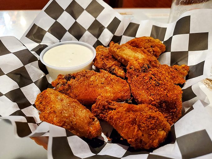 These wings aren't just crispy &ndash; they're the kind of golden-brown perfection that makes you temporarily forget vegetables exist.