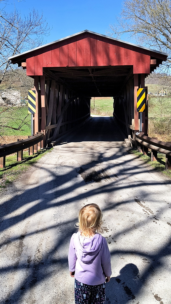Some discoveries are best appreciated through a child's eyes&mdash;this little explorer contemplates the wooden time machine that connects present to past.