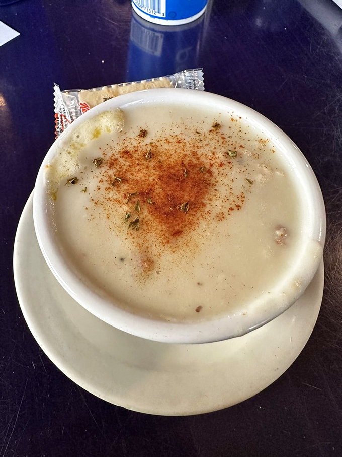 The chowder arrives with a sprinkle of paprika like a sunset over creamy waves&mdash;this is Oregon's liquid gold.