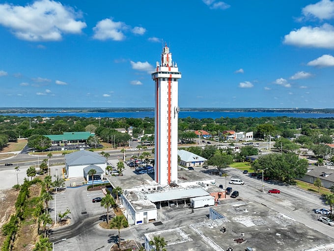 The Citrus Tower stands tall like Florida's version of the Eiffel Tower, if the Eiffel Tower were surrounded by parking lots instead of caf&eacute;s.