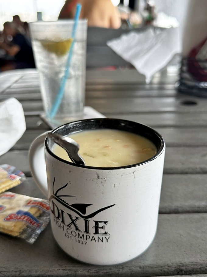 Nothing says "good morning" quite like a steaming mug of clam chowder that tastes like the ocean's greatest hits.