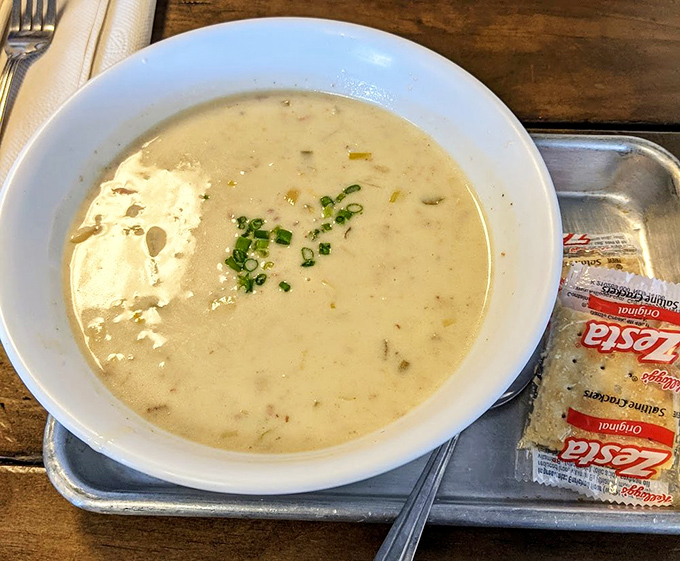 Creamy clam chowder that'll warm your soul faster than an Arizona summer &ndash; and that's saying something.