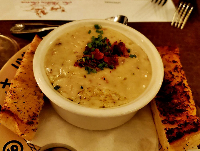 A bowl of comfort that speaks fluent California. This clam chowder with grilled bread is what foggy coastal mornings were made for.