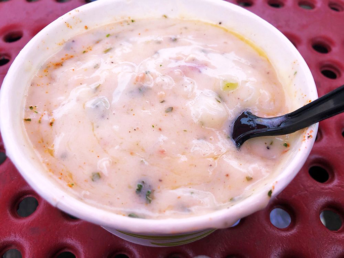 This isn't just clam chowder&mdash;it's a creamy ocean hug in a bowl, studded with tender clams that practically high-five your taste buds.