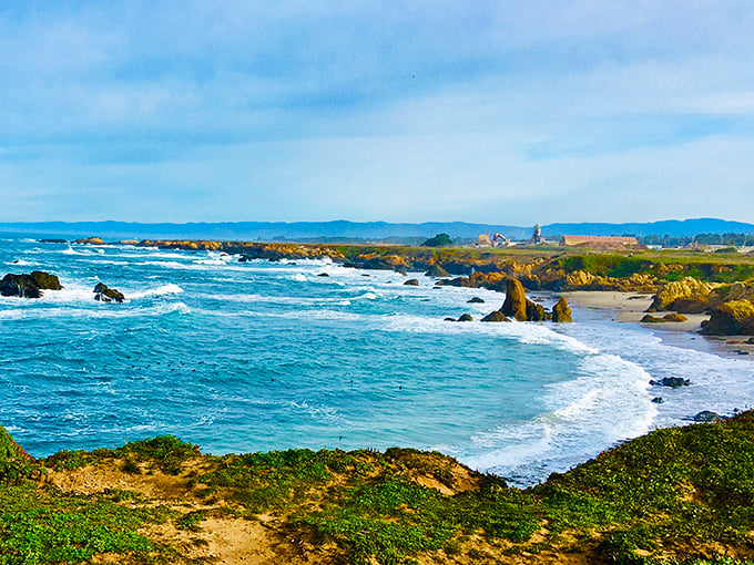 California's coastline showing off again. The kind of view that makes you forget about your inbox for at least five glorious minutes.