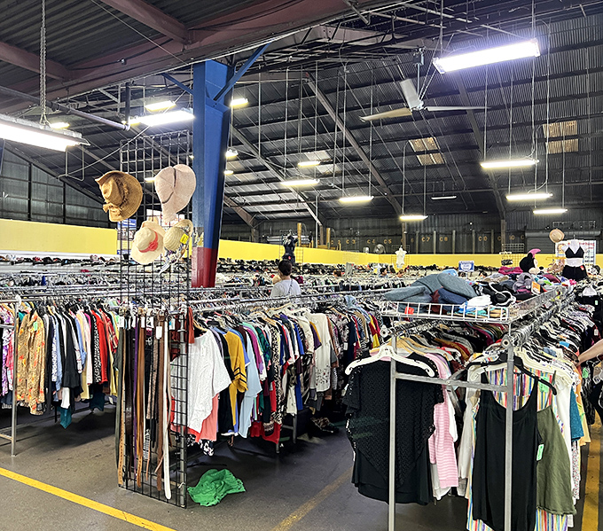 The clothing section stretches toward infinity&mdash;like your closet would if your spouse didn't occasionally intervene.