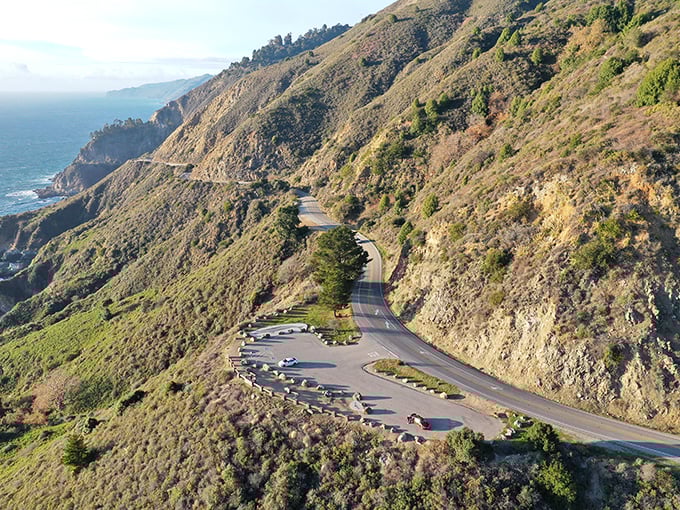 The parking lot with the million-dollar view. Even your car deserves to witness this spectacular coastal panorama.